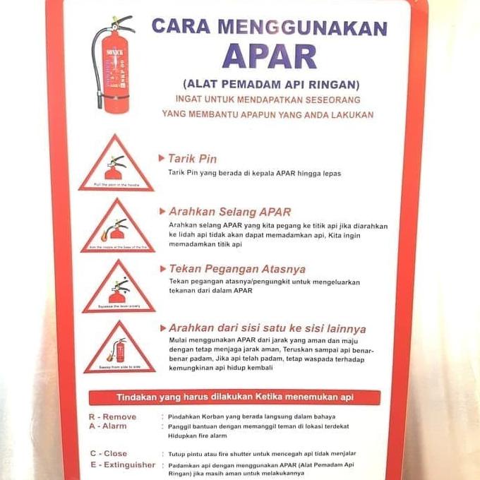 Jual SIGN AKRILIK CARA PENGGUNAAN APAR 30X40CM K3 RAMBU ACRILYC apar ...