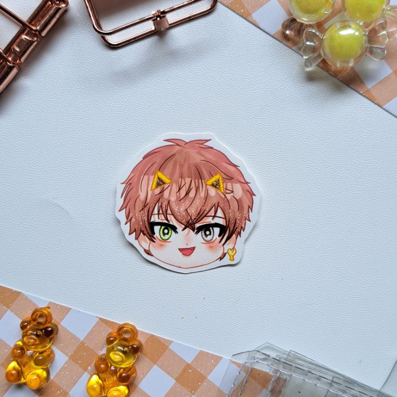 Jual Vtuber steal your heart die cut stickers by onintwin / vtuber ...