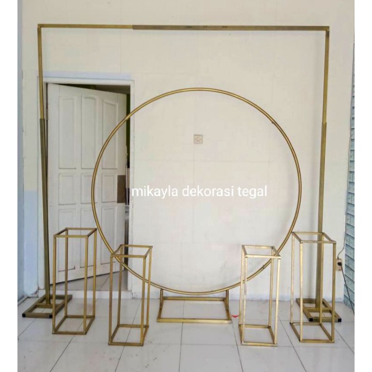 Jual PAKET GAWANG + CIRCLE BESI + 4 Standing kotak Besi READY | Shopee ...