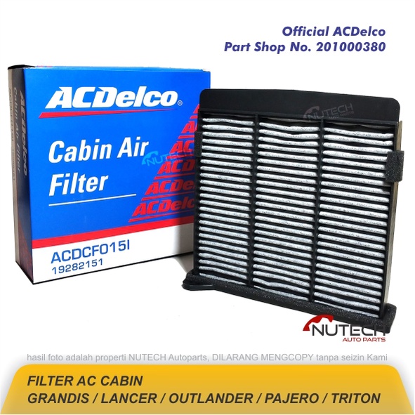Jual FILTER AC CABIN KABIN GRANDIS LANCER OUTLANDER PAJERO TRITON ORI ...