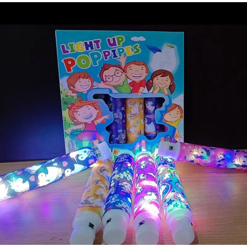 Jual Mainan Viral Pop Light bergambar Pop pipes Mainan selang lampu ...