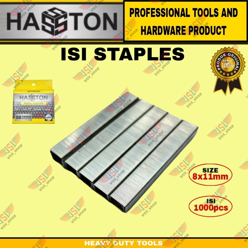 Jual Hasston Isi staples tembak 8MM Isi gun tacker Isi staples jok 8mm ...