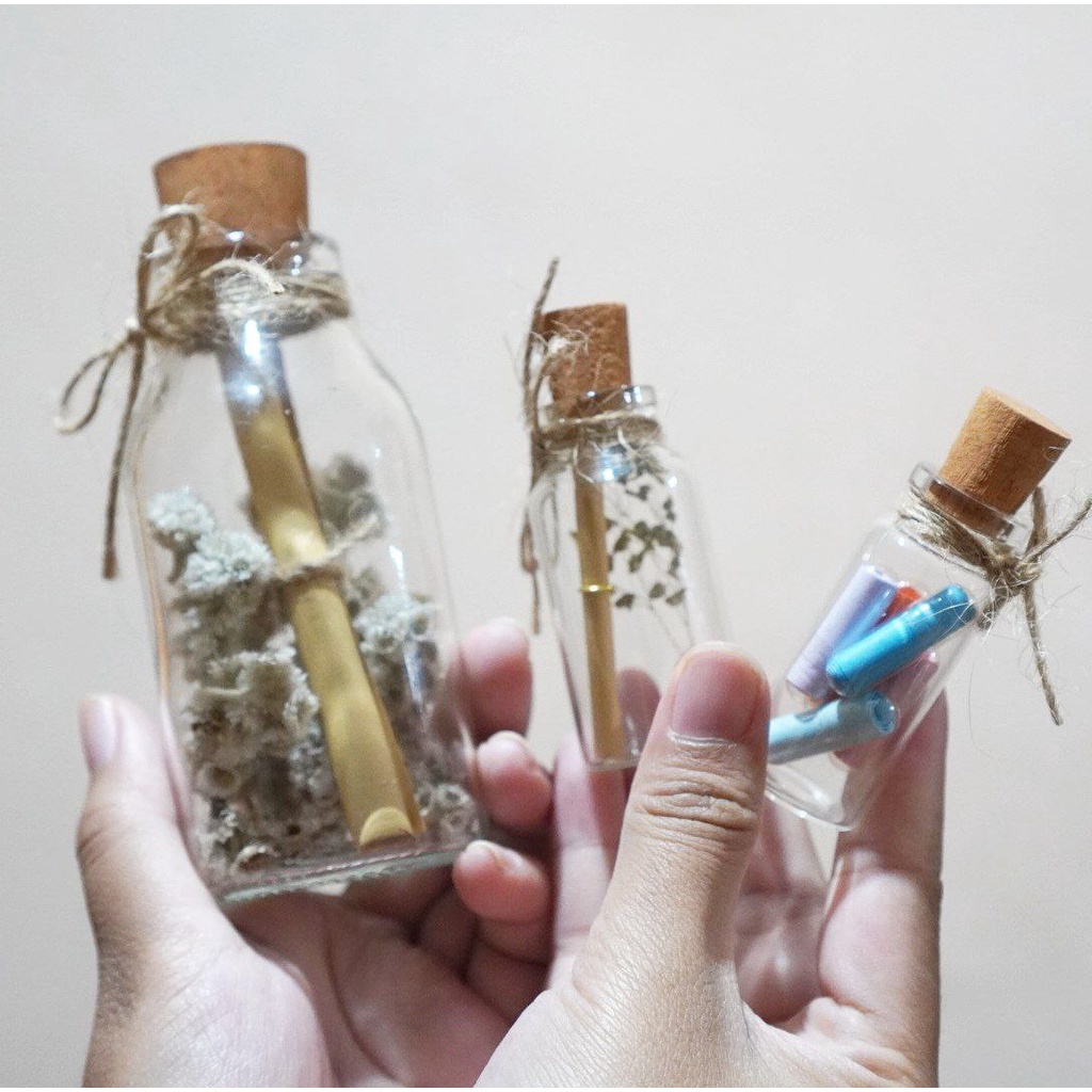Jual kado unik message in bottle / botol pesan / souvenir wedding ...