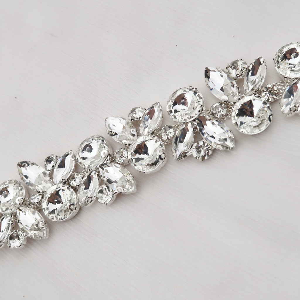 Jual Payet Rangkai Mewah Belt Bridal Sash Premium Cherry Rhinestone ...