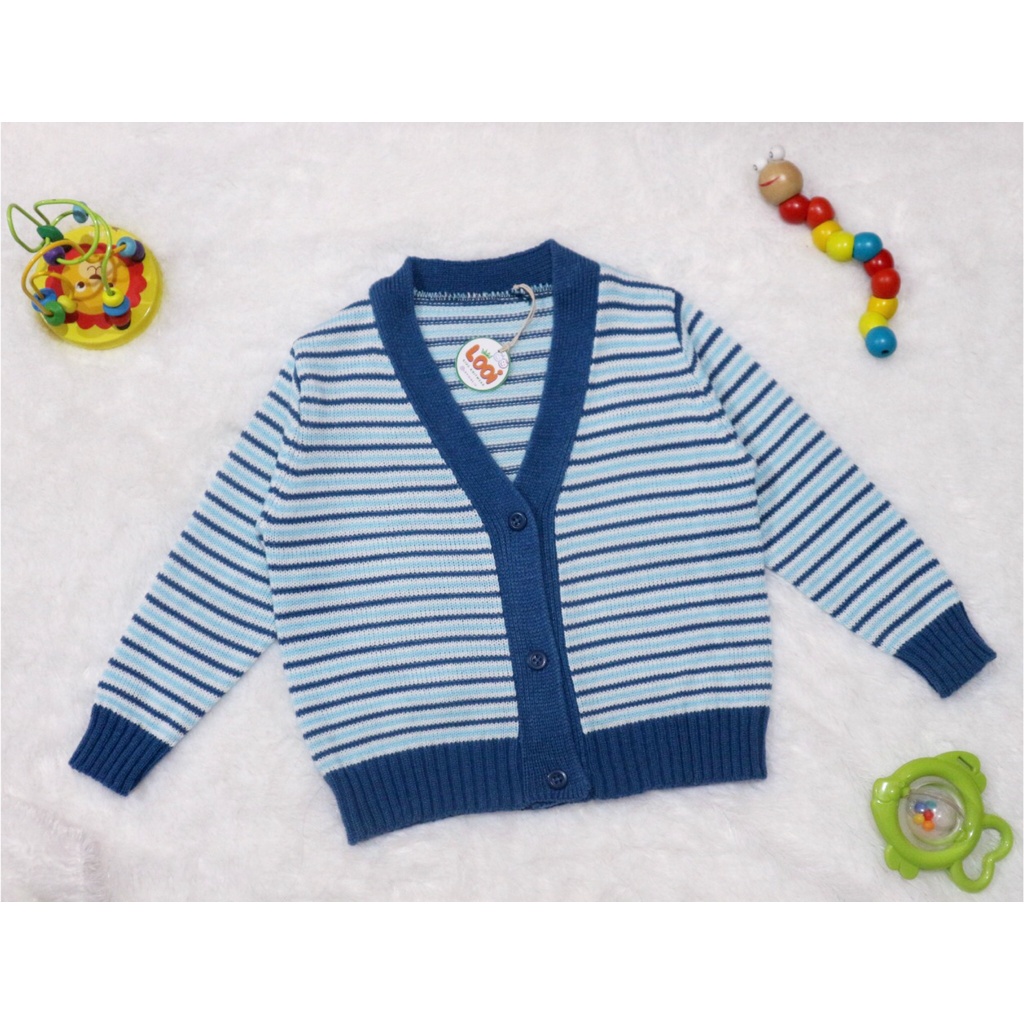 Jual Cardigan Rajut Anak Motif Salur Anak Bayi Unisex 1 - 3 Tahun ...