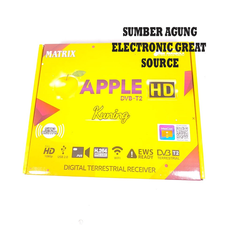 Jual STB Matrix Apple HD KUNING DVB-T2 Digital Terrestrial Receiver ...