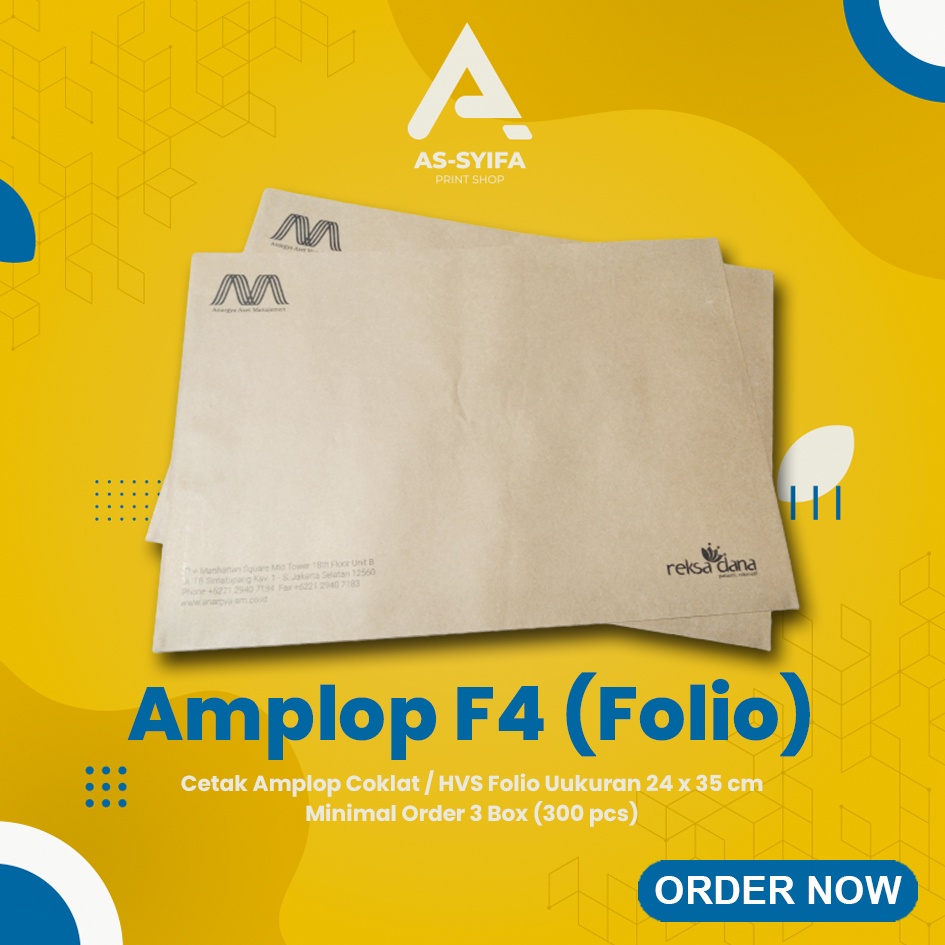 Jual Cetak Amplop F4 24 x 35 cm Samson - HVS 1 Warna | Shopee Indonesia