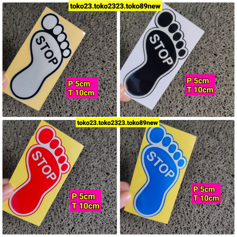 Jual STIKER MOTOR CUTTING STIKER STOP GAMBAR TELAPAK KAKI | Shopee ...