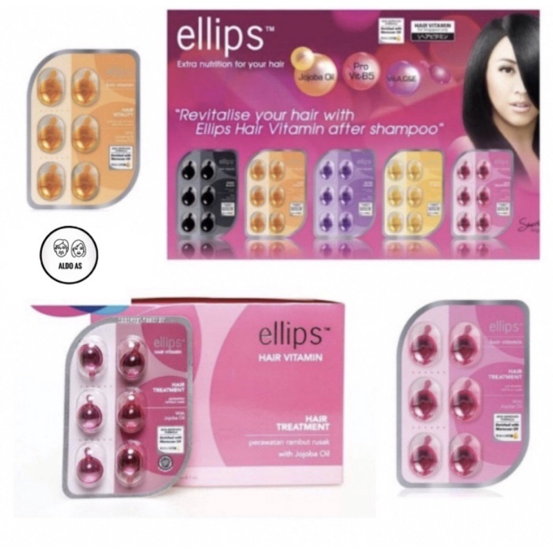 Jual Ellips Hair Vitamin / Vitamin Rambut Blister 6 pcs | Shopee Indonesia