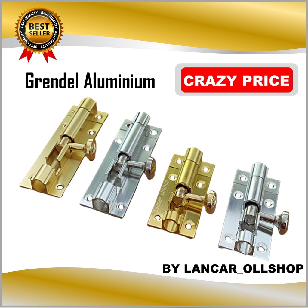 Jual Grendel Pintu Rumah aluminium 2 inch / Slot Pintu Rumah / Slot ...