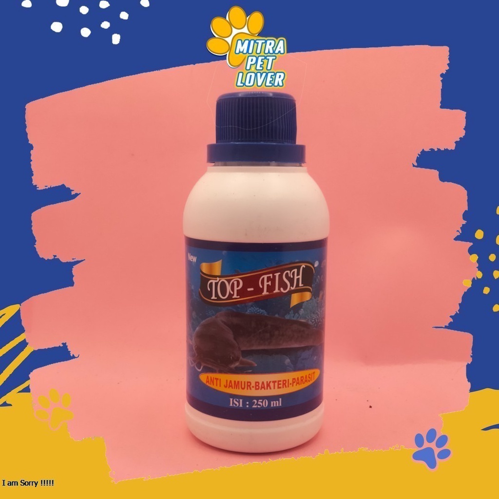 Jual OBAT JAMUR IKAN - TOP FISH BIRU 250ML - MENGOBATI JAMUR BAKTERI ...
