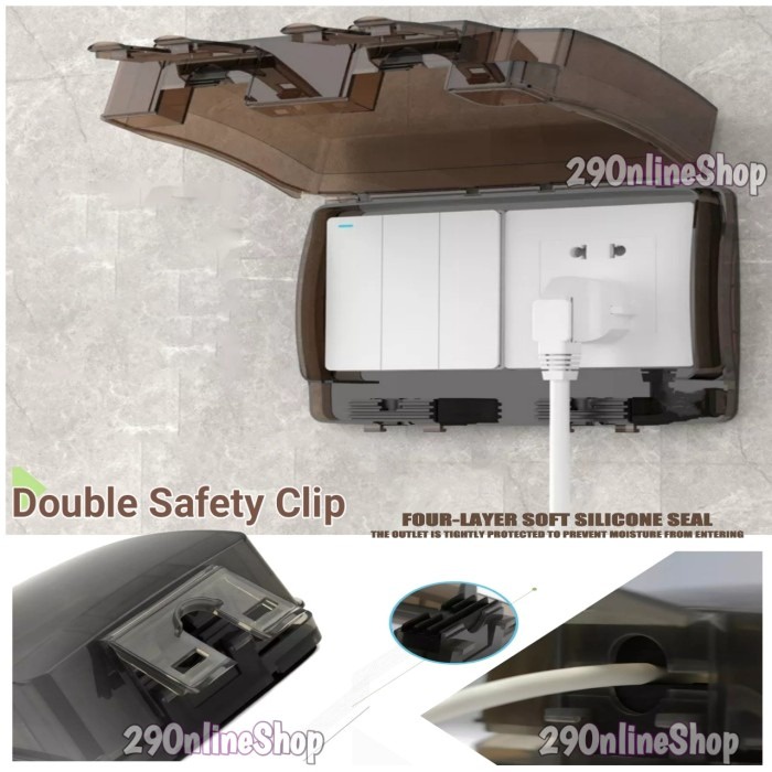 Jual cover tempel dinding pengaman box kotak switch on off saklar lampu ...