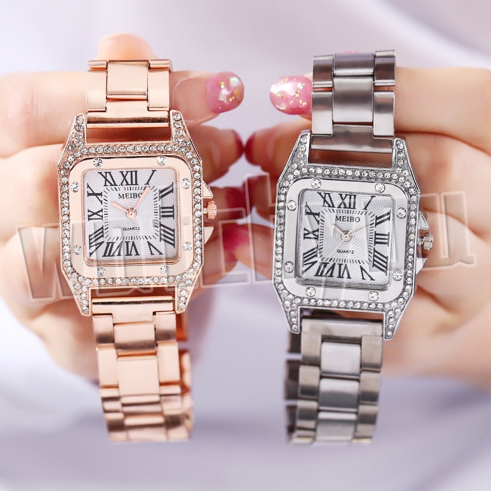 Jual Watchyou Jam Tangan Wanita A0101 Fashion Roman Numerals Square ...
