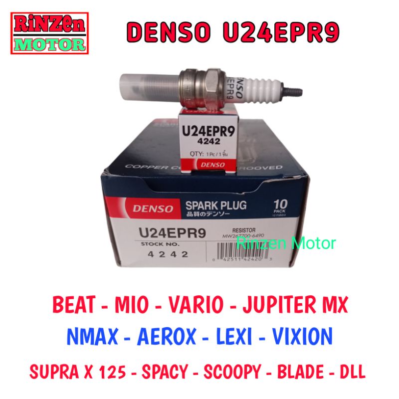 Jual Busi Beat, Scoopy, Jupiter MX, Nmax, Supra X 125 Denso U24EPR9 ...