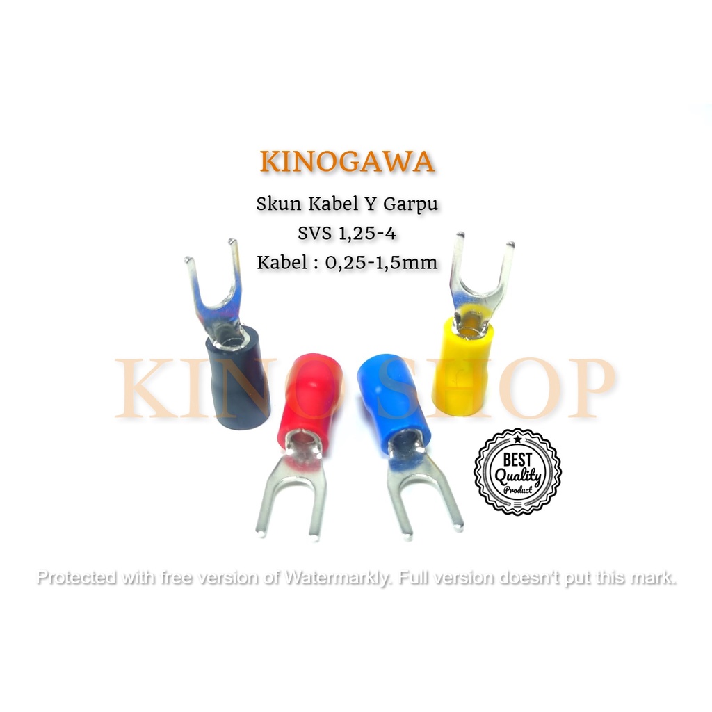 Jual Skun Garpu 1.25 - 4 Skun Y Skun Vinyl - Per 10pcs | Shopee Indonesia