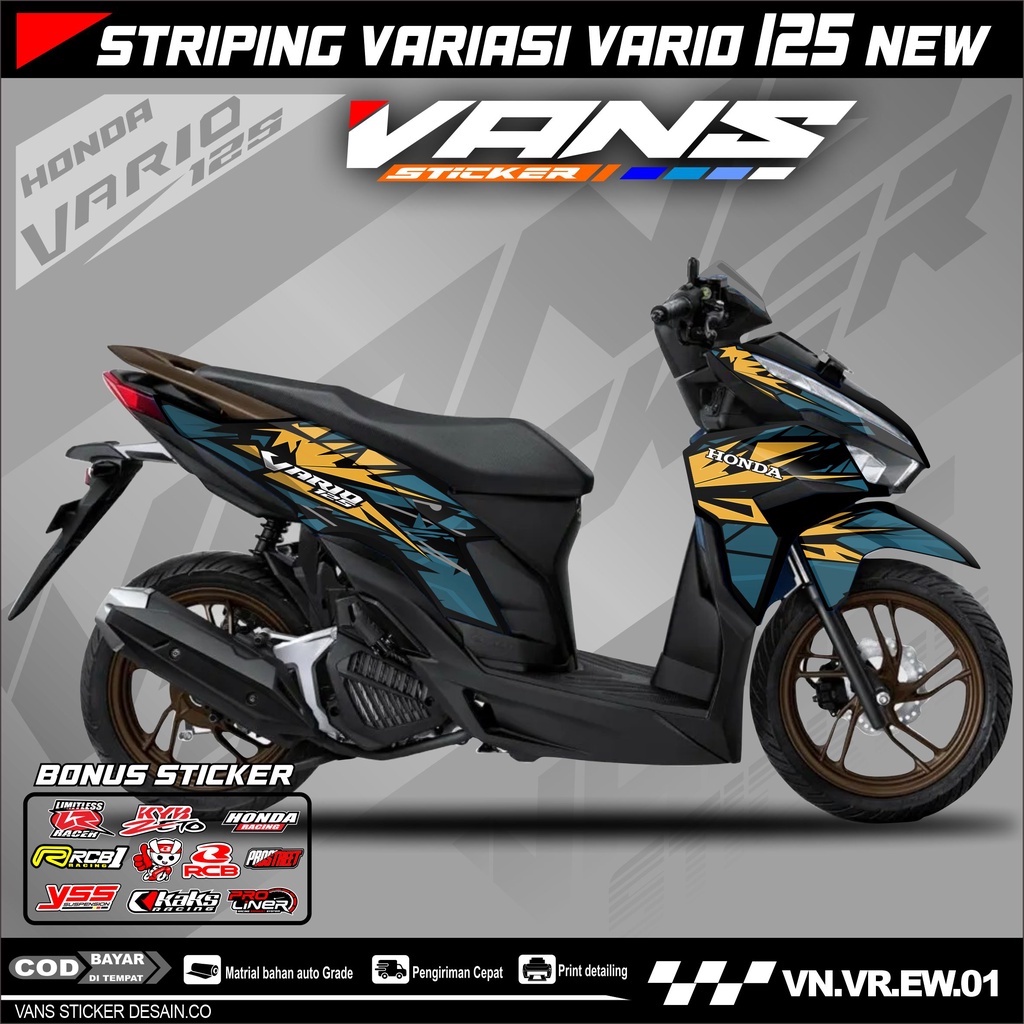 Jual Striping New VARIO FI 125 2022-2023-List Sticker Striping Variasi Honda Vario New 125 ...