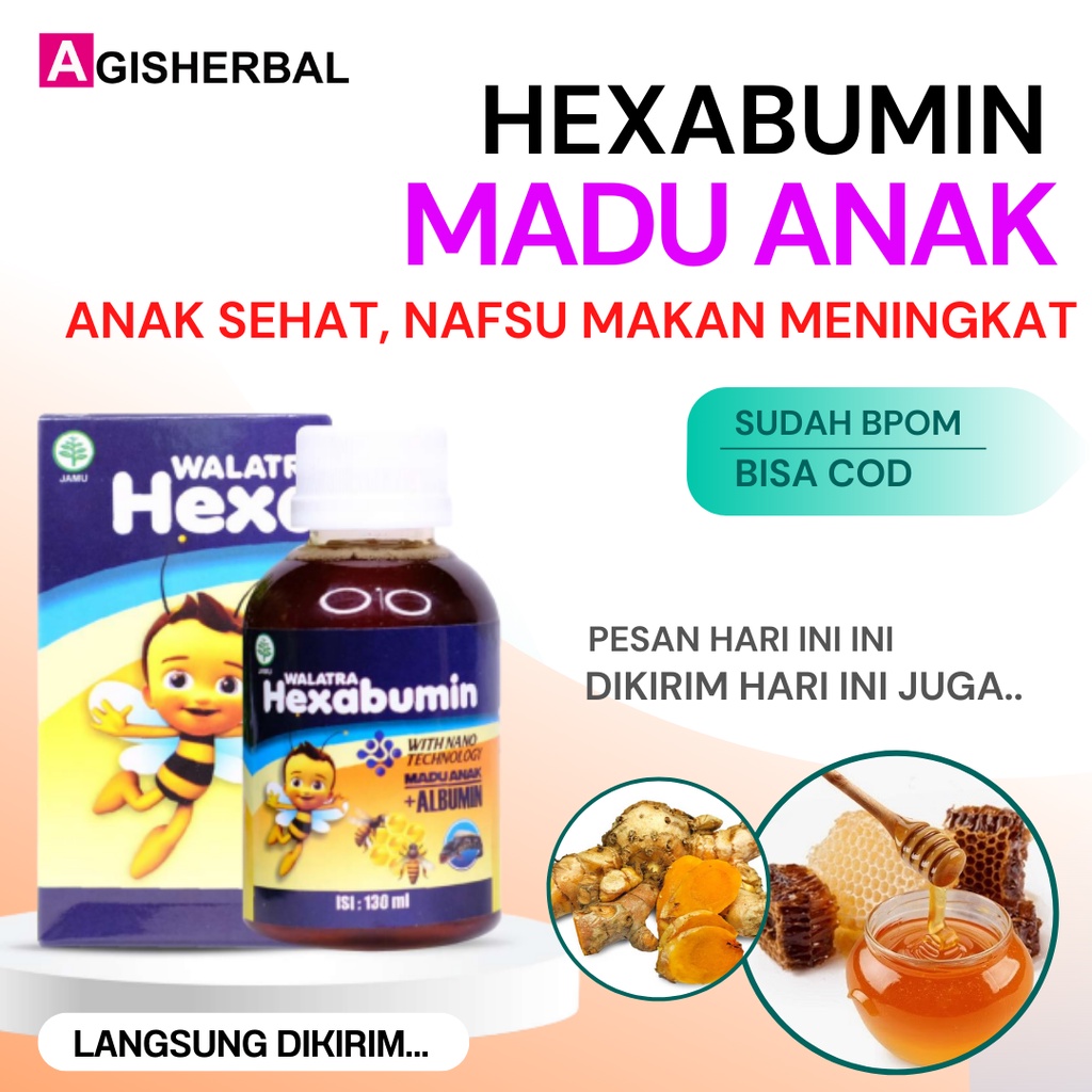 Jual HEXABUMIN Vitamin Anak - Madu Hexabumin Anak - Penambah Nafsu ...