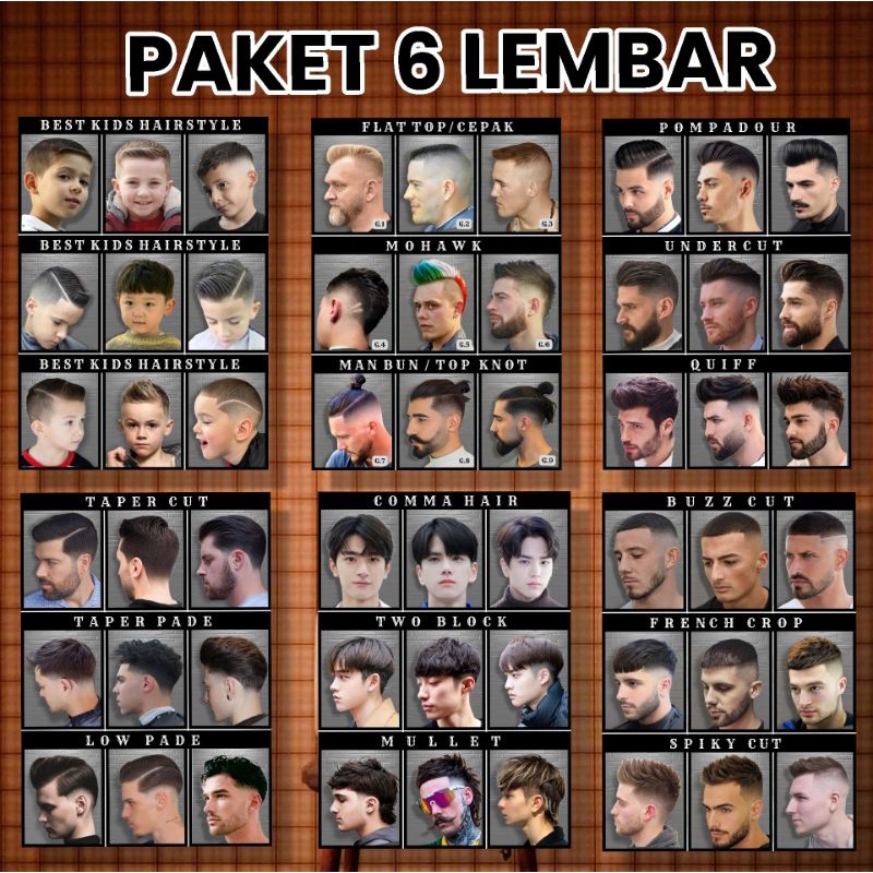 Jual DESAIN RAPIH Poster barbersop / poster pangkas rambut / model ...