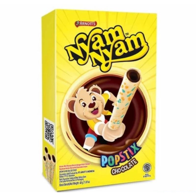 Jual Nyam Nyam POPSTIX Wafer Roll Warna Warni Dengan Krim Cokelat ...