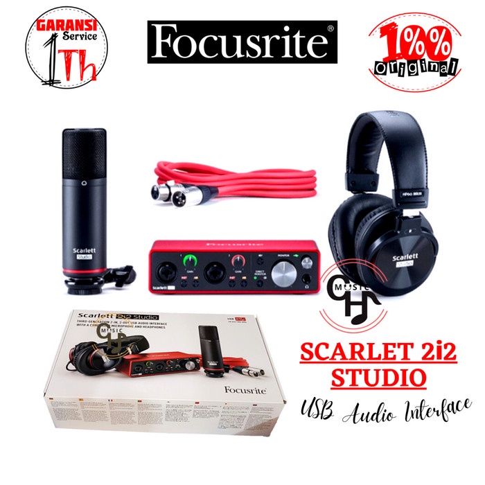 Jual focusrite scarlett 2i2 3rd gen studio 3rd generation Big deal ...