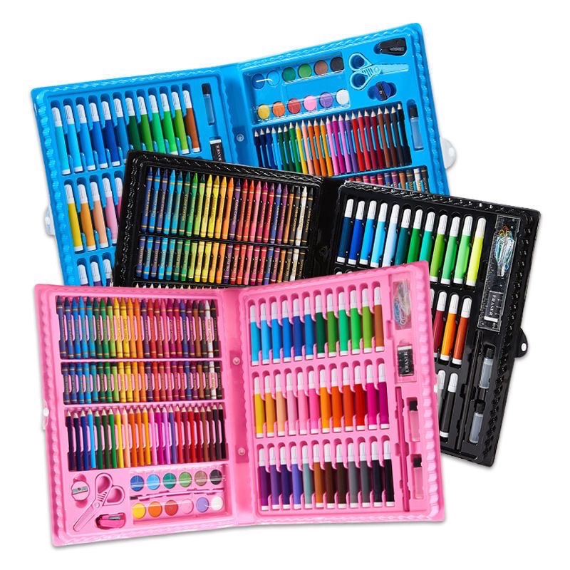 Jual ALAT LUKIS CRAYON SET 150 IN 1 / ALAT LUKIS LENGKAP 1 PAKET ...