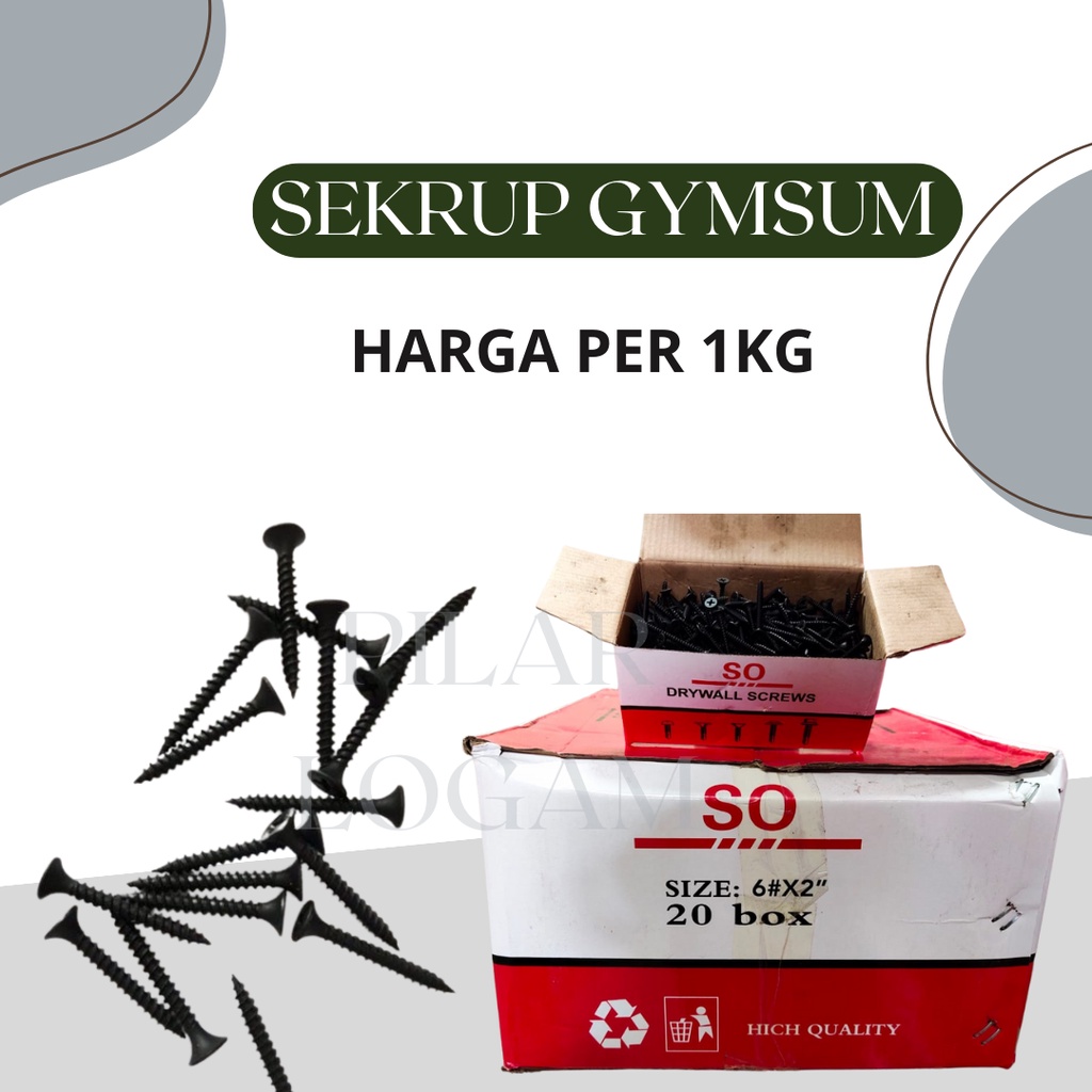 Jual SEKRUP GYPSUM 5 CM UKURAN 1 INCH S/D 2 INCH | Shopee Indonesia