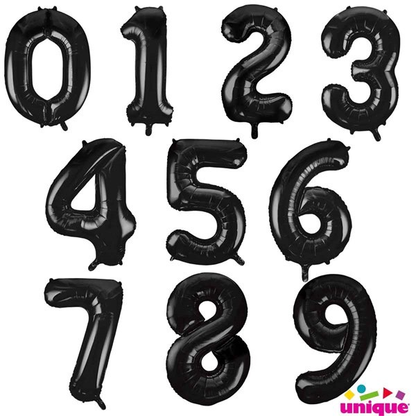 Jual Balon Angka Foil 32 inch 80 cm Hitam Black Jumbo besar Balloon Birthday Party Pesta Ulang ...