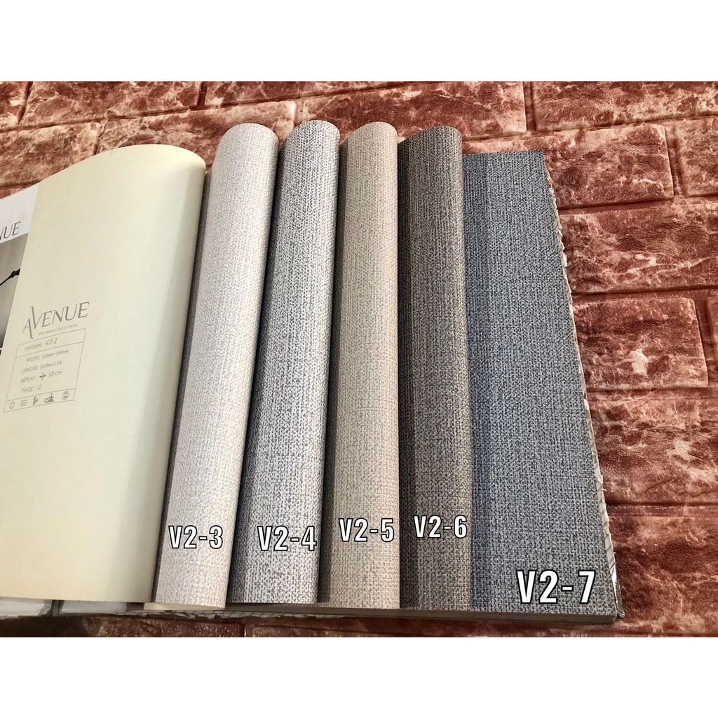 Jual WALLPAPER DINDING POLOS SERAT KAIN ABU NATURAL TEMBOK PROYEK ...