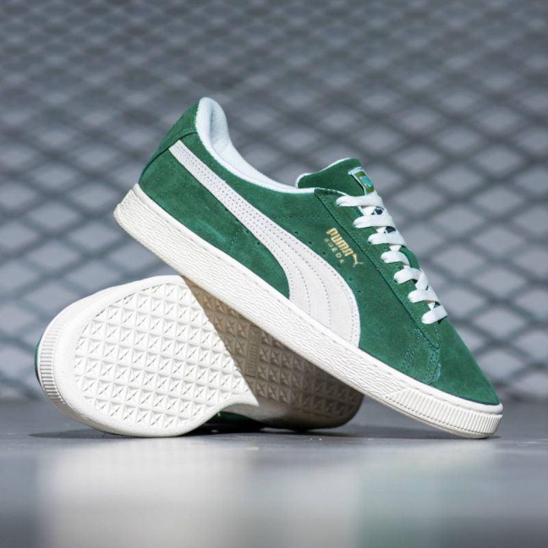 Jual PUMA SUEDE CLASSIC GREEN WHITE | Shopee Indonesia
