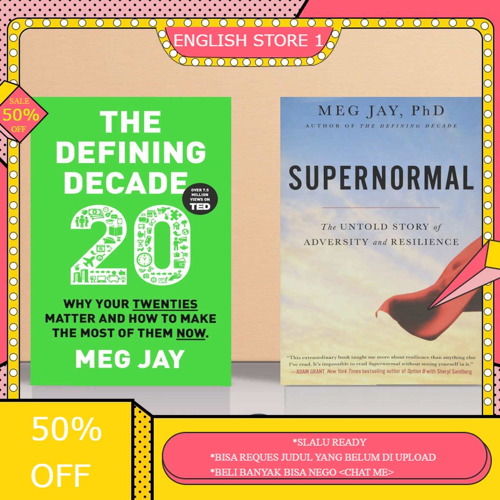 Jual (Eng) Meg Jay Books Collection (The Defining Decade 20 ...