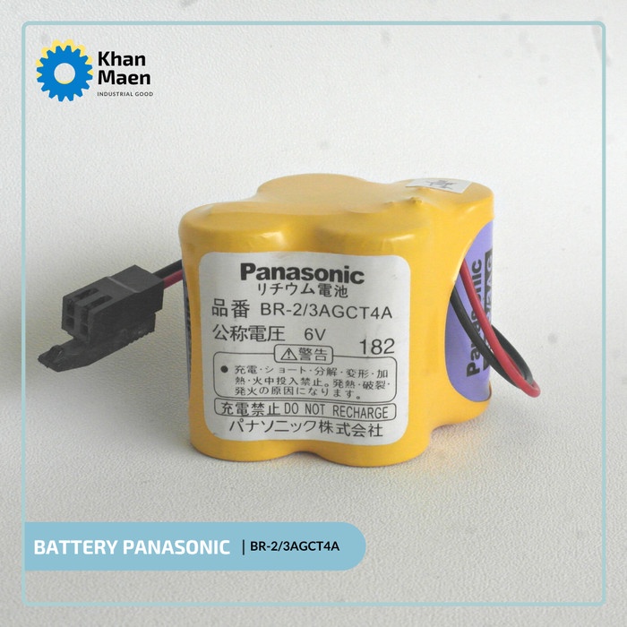 Jual BATERAI LITHIUM PANASONIC BR-2/3AGCT4A 6V WITH BLACK PLUG | Shopee Indonesia