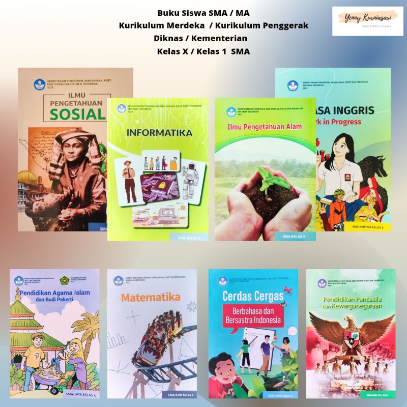 Jual Buku Paket Siswa Kurikulum Merdeka / Kurikulum Penggerak SMA / MA Kelas 1 / Kelas 10 ...