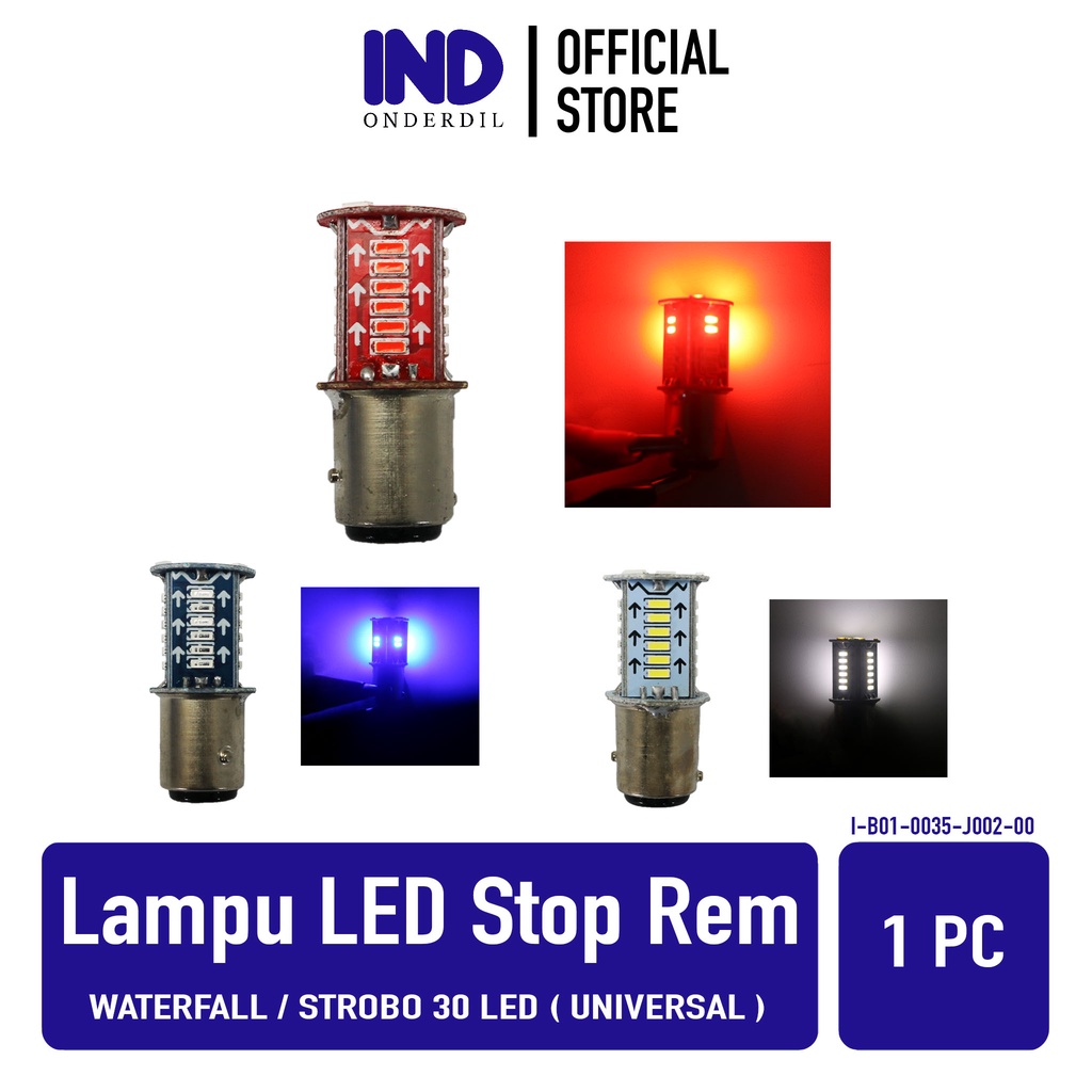 Jual Lampu LED Stop Rem-Stoplamp-lamp Brake Belakang BAY15D Bayonet 30 Mata Running Waterfall ...