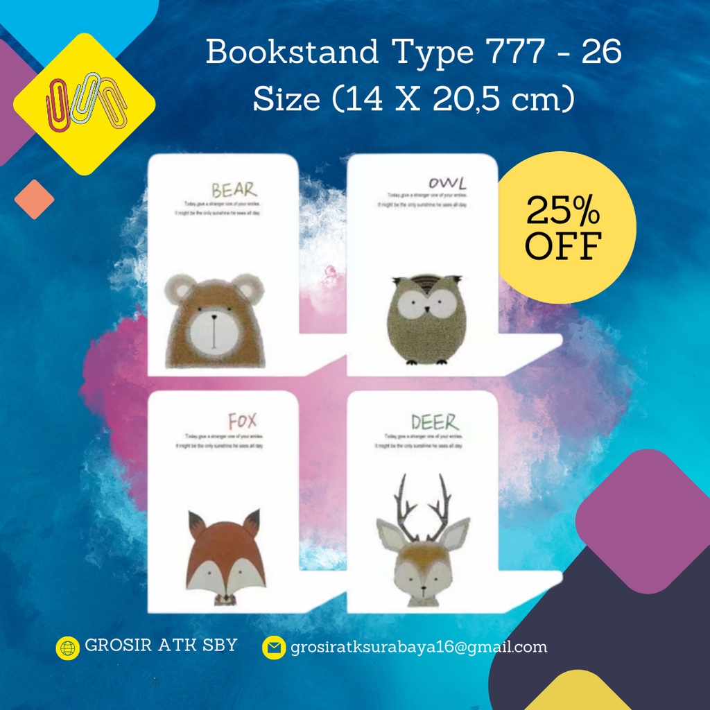 Jual Stand Buku / Penyangga Buku / Bookstand Type 777 - 26 (Harga Untuk ...