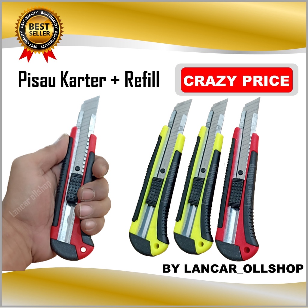 Jual CUTTER+REFILL / karter besar / Cutter Murah/Pisau cutter besar ...