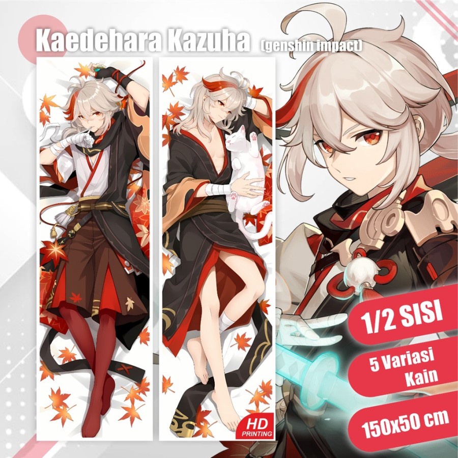 Jual Dakimakura Kazuha Genshin Impact 150x50 cm (Cover Only) | Shopee ...
