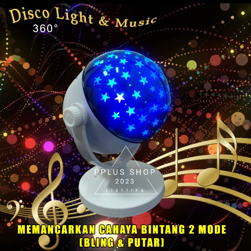 Jual [ Pplus ] Lampu Proyektor Bintang Bulan RGB Protable bluetooth ...