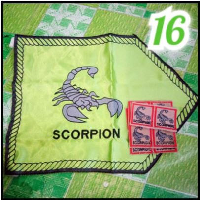 Jual Set Bendera Regu + Tanda Regu Scorpion Pramuka Bordir Bedge Regu ...
