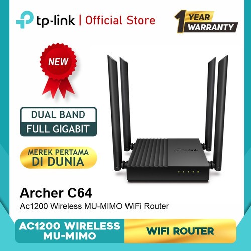 Jual Tp-link Archer C64 AC1200 Wireless MU-MIMO WiFi Router auar1u590 ...