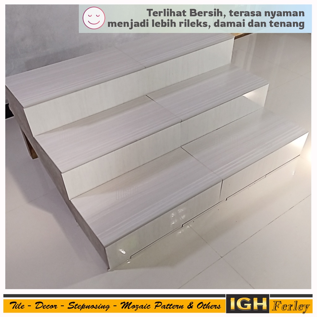 Jual Stepnosing Granit 30x60 Motif Kayu Cream Rustic Lantai Tangga ...
