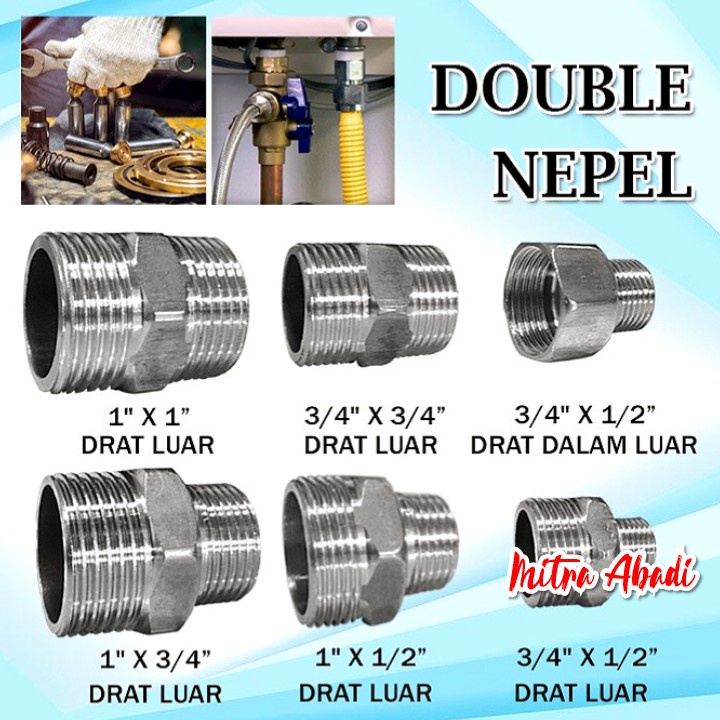 Jual Double Nipple / Nepel Stainless | Shopee Indonesia