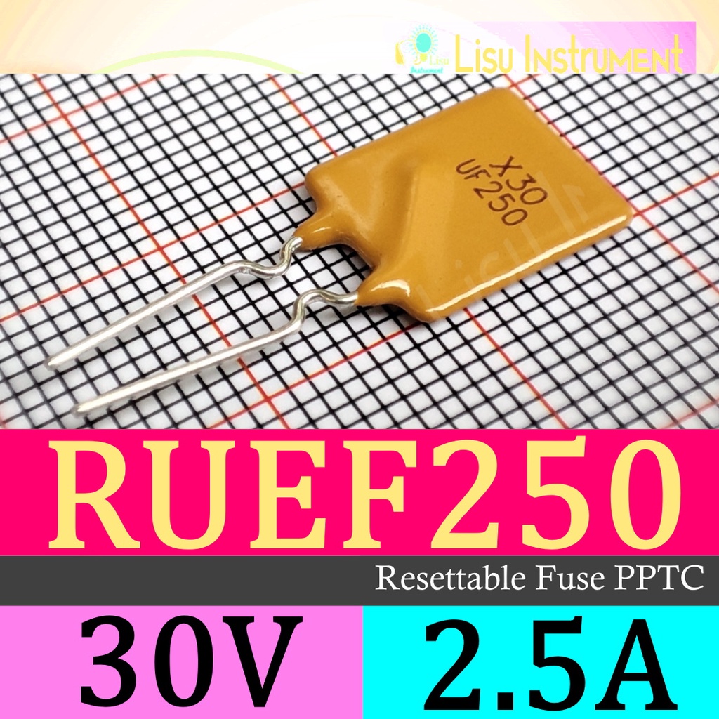 Jual RUEF250 X30 EF250 2.5A 30V PPTC Resettable Self Recovery Fuse PolySwitch | Shopee Indonesia