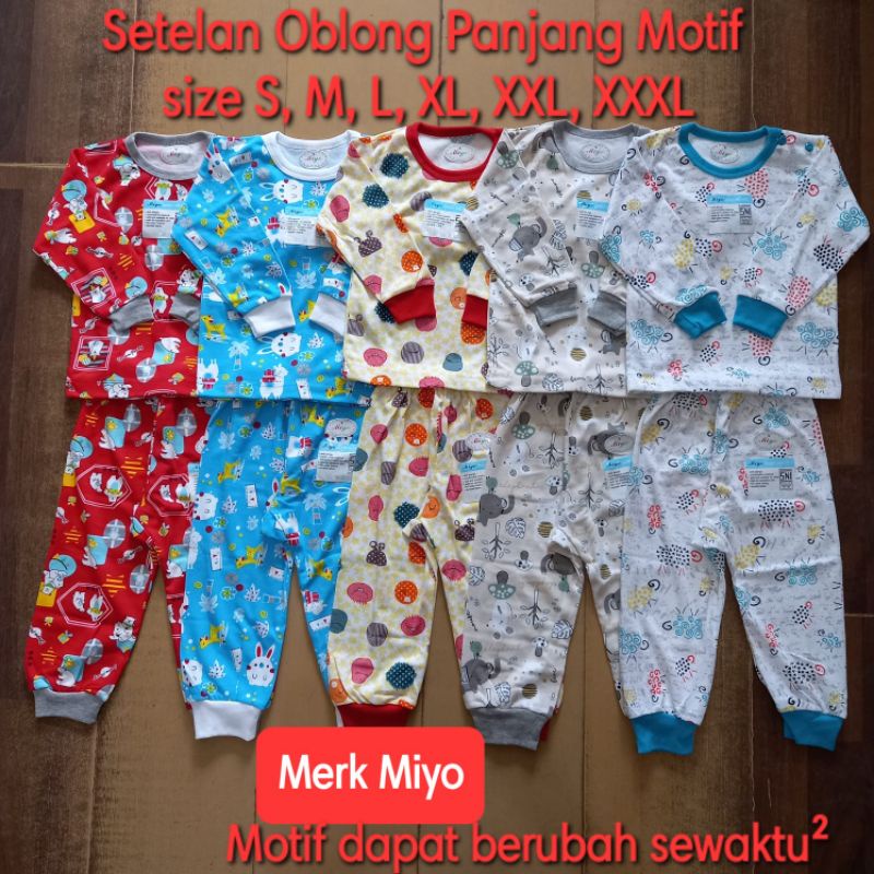 Jual [MILLYBABY] MIYO 1PASANG SETELAN OBLONG PANJANG PIYAMA MIYO BAYI ...