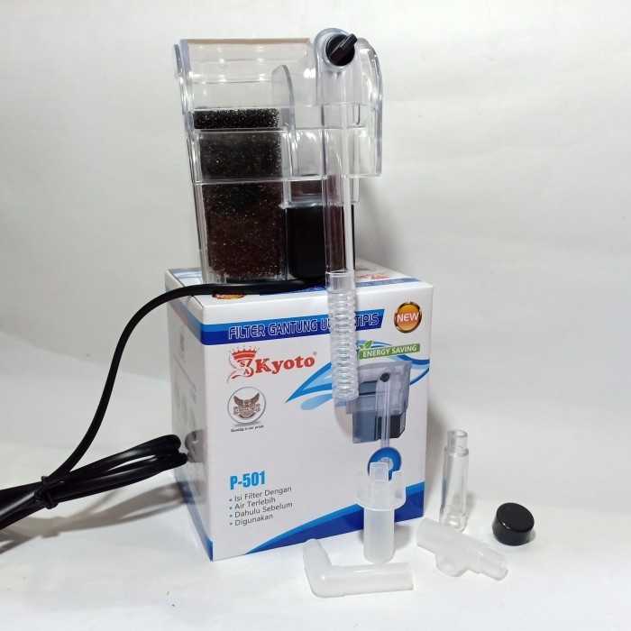 Jual Filter Gantung Hang On Filter Aquarium Tipis KYOTO P 501 3 Watt ...