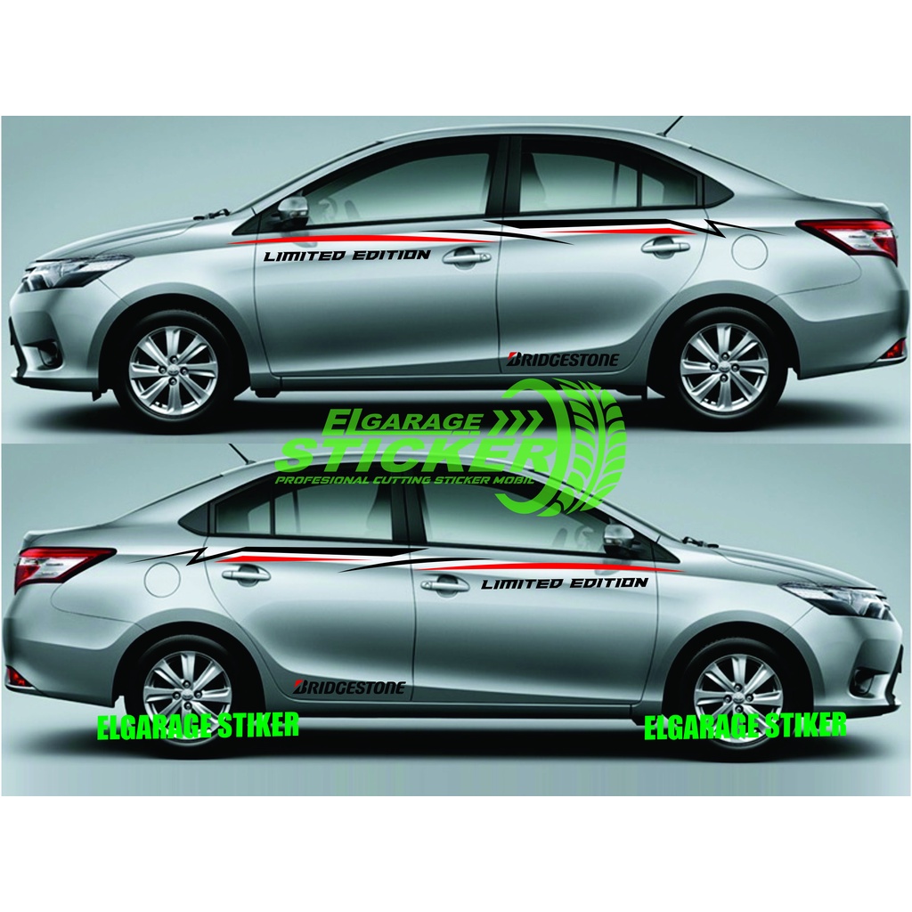 Jual Stiker mobil vios stiker striping list body mobil vios cutting ...