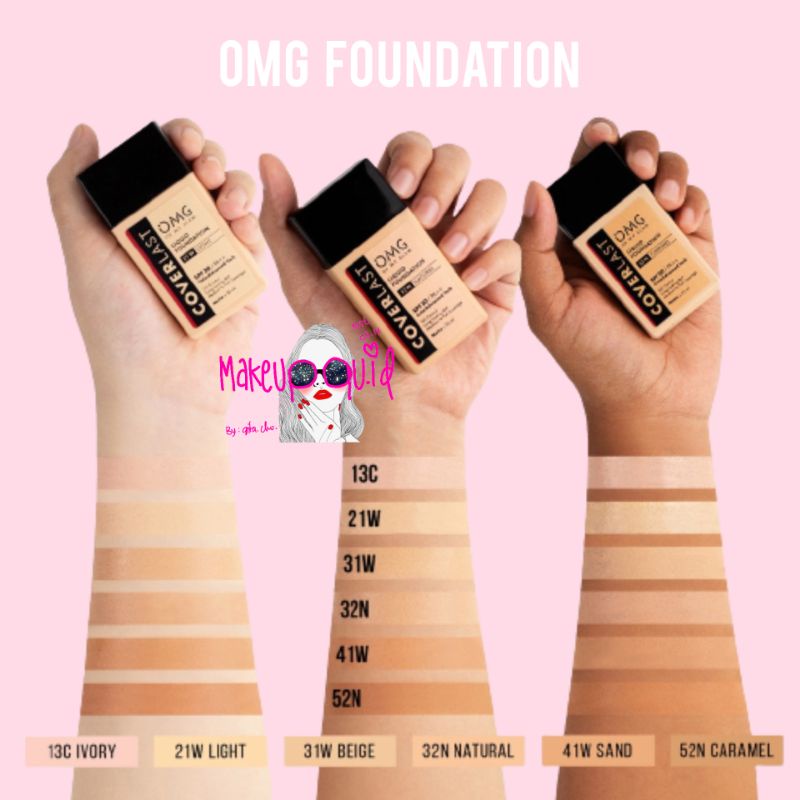 Jual omg foundation / OMG Oh My Glam Coverlast Liquid Foundation /Spf ...