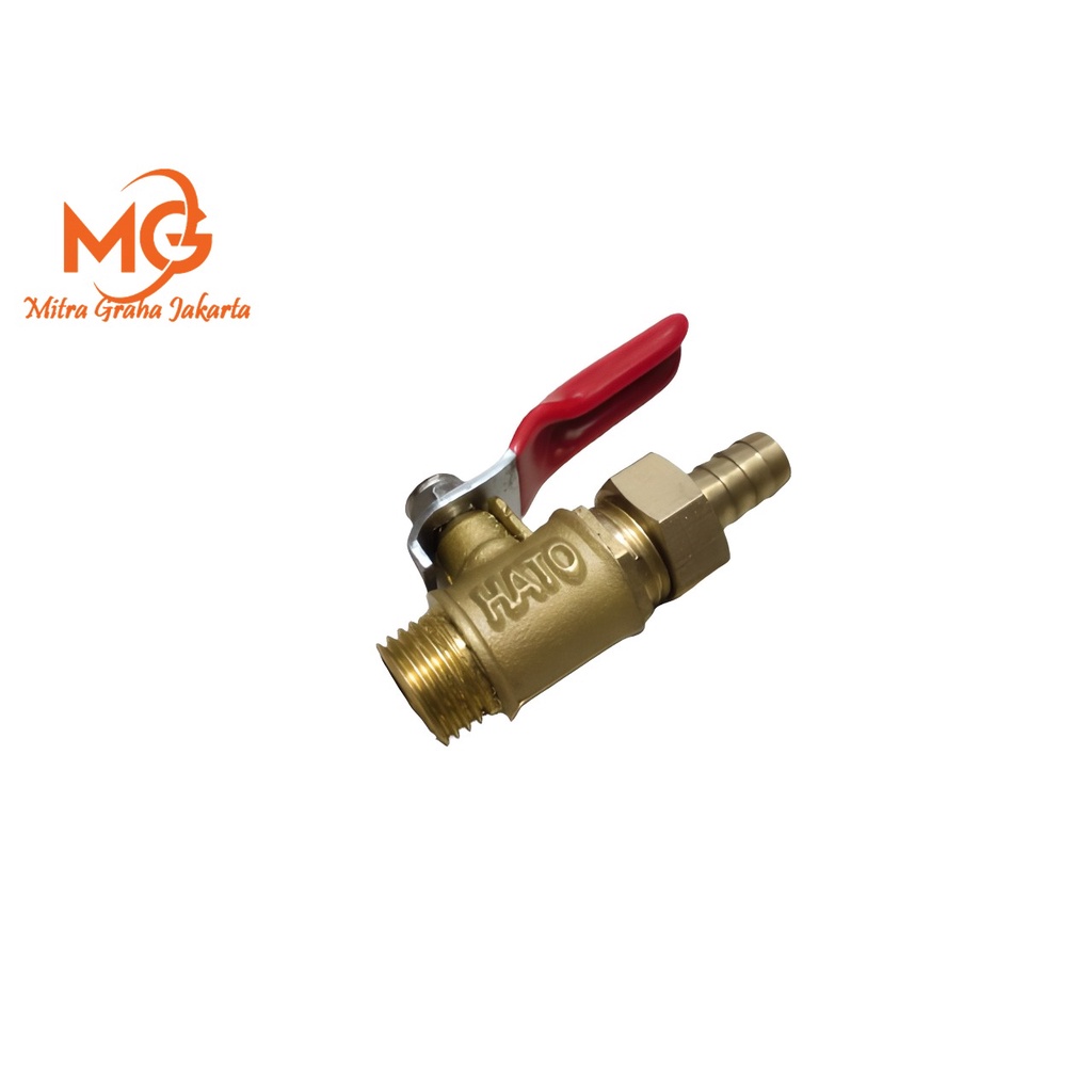 Jual MG HATO Kran Angin / Stop Kran 1/4" Valve Kuningan Kran Kompresor ...