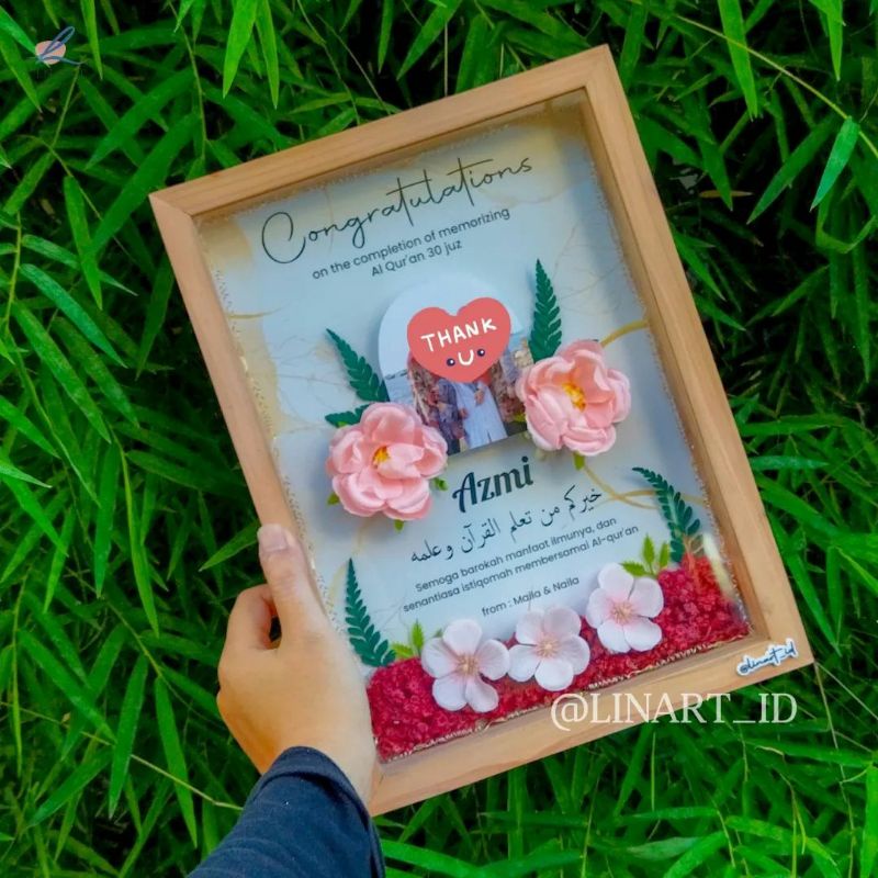 Jual Dried Flower In Frame Frame Figura Kayu 3d Dried Flower