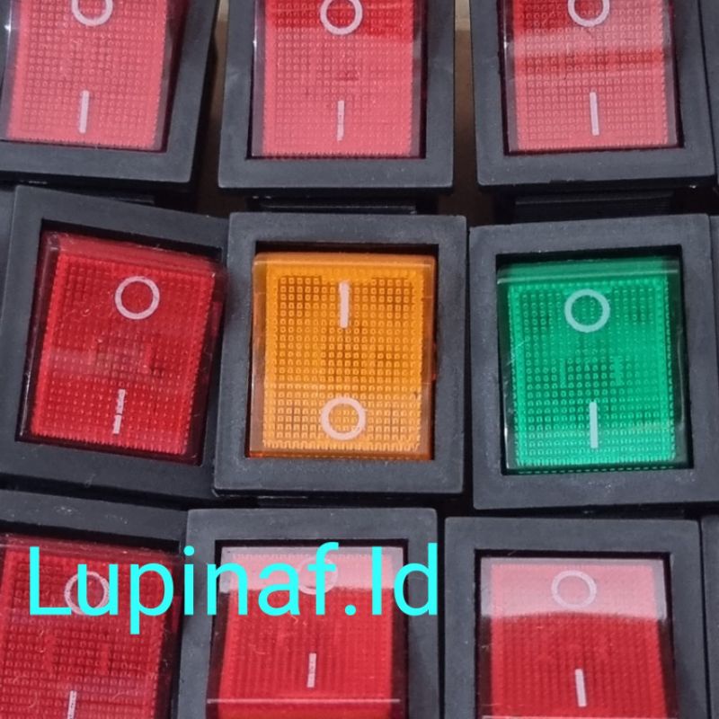 Jual SAKLAR 4P BESAR + LAMPU WARNA ORANGE MERAH HIJAU SWITCH ON OFF ...