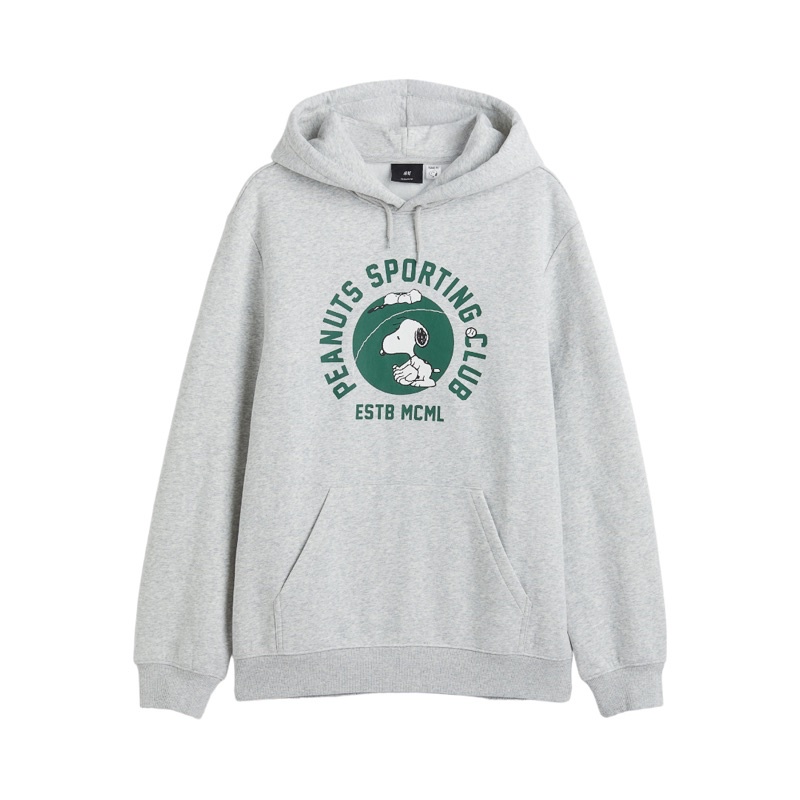 Jual Hoodie Unisex HM Sablon Peanuts Sporting Club Grey Abu, Flecee ...